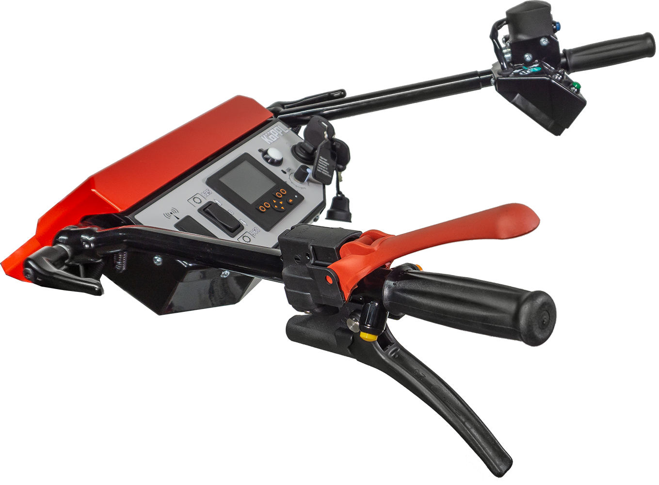 Die Köppl Turnaround Aktivlenkung dreht das Motorgerät auf der Stelle ...